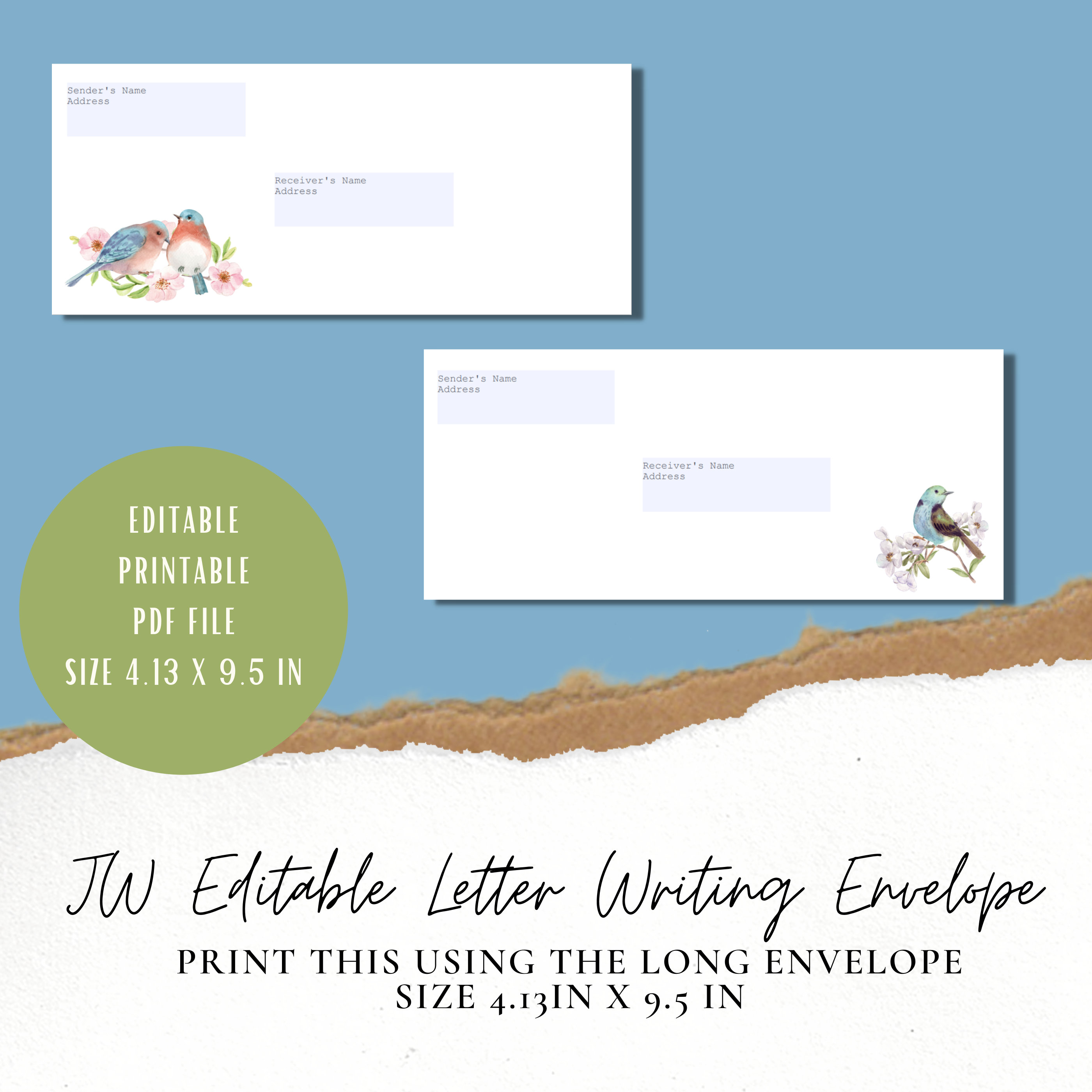 JW Editable Printable Envelope for the Ministry | Matching Envelope for ...