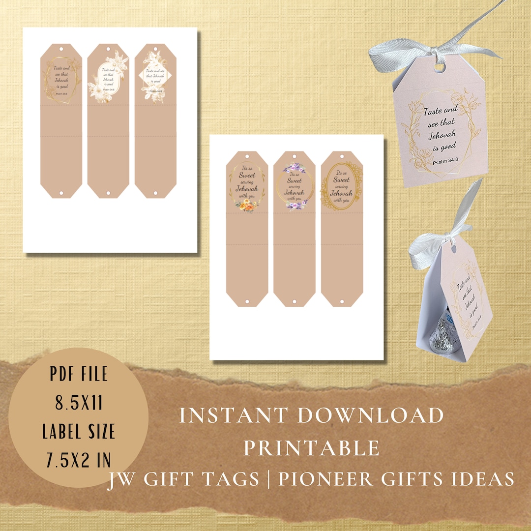 JW Printable Gift Tag Template | JW Pioneer Gift Ideas | Gift Tag ...