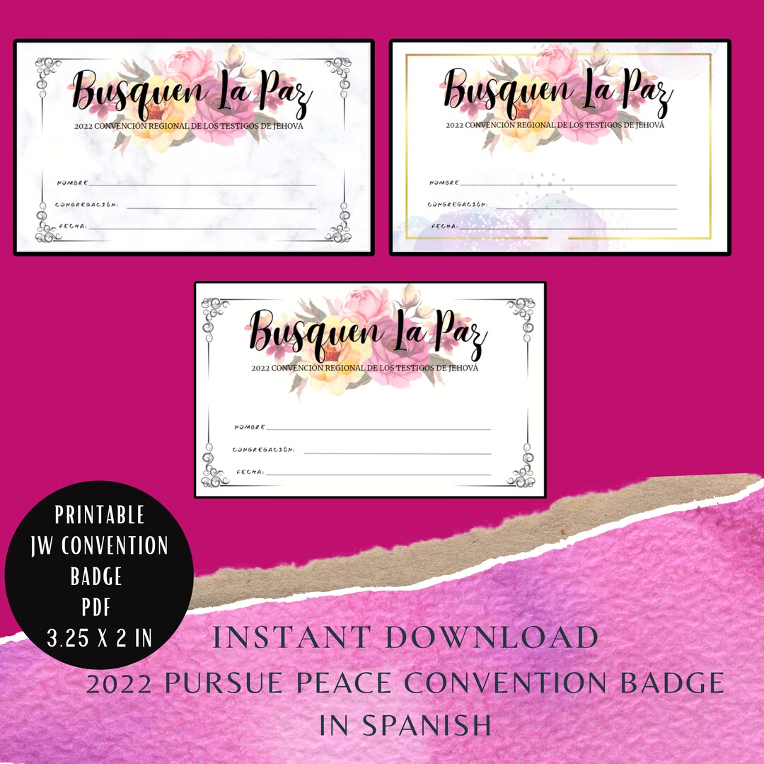 2022 Pursue Peace Regional Convention in Spanish Busquen La Paz Spanish ...