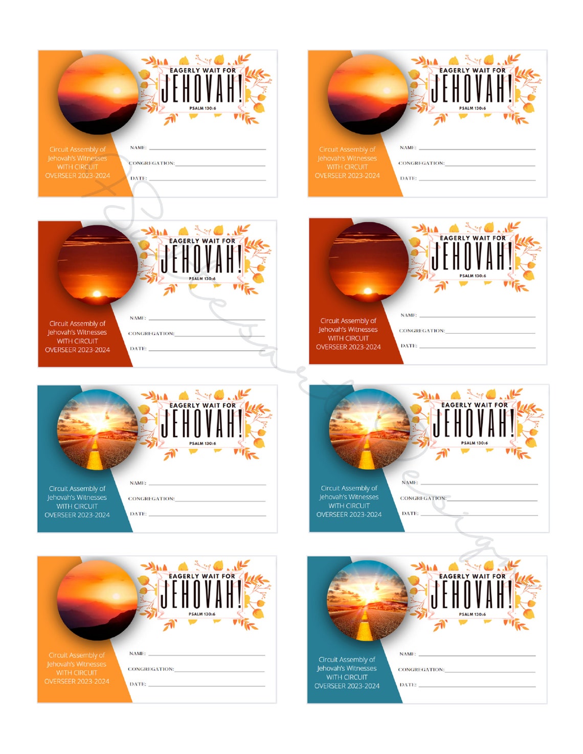 2023-2024 JW Circuit Assembly Badges - "eagerly Wait for Jehovah" in ...