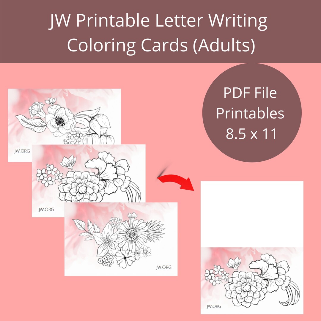 JW Printable Letter Writing Coloring Cards| Jw Letter Writing Cards ...