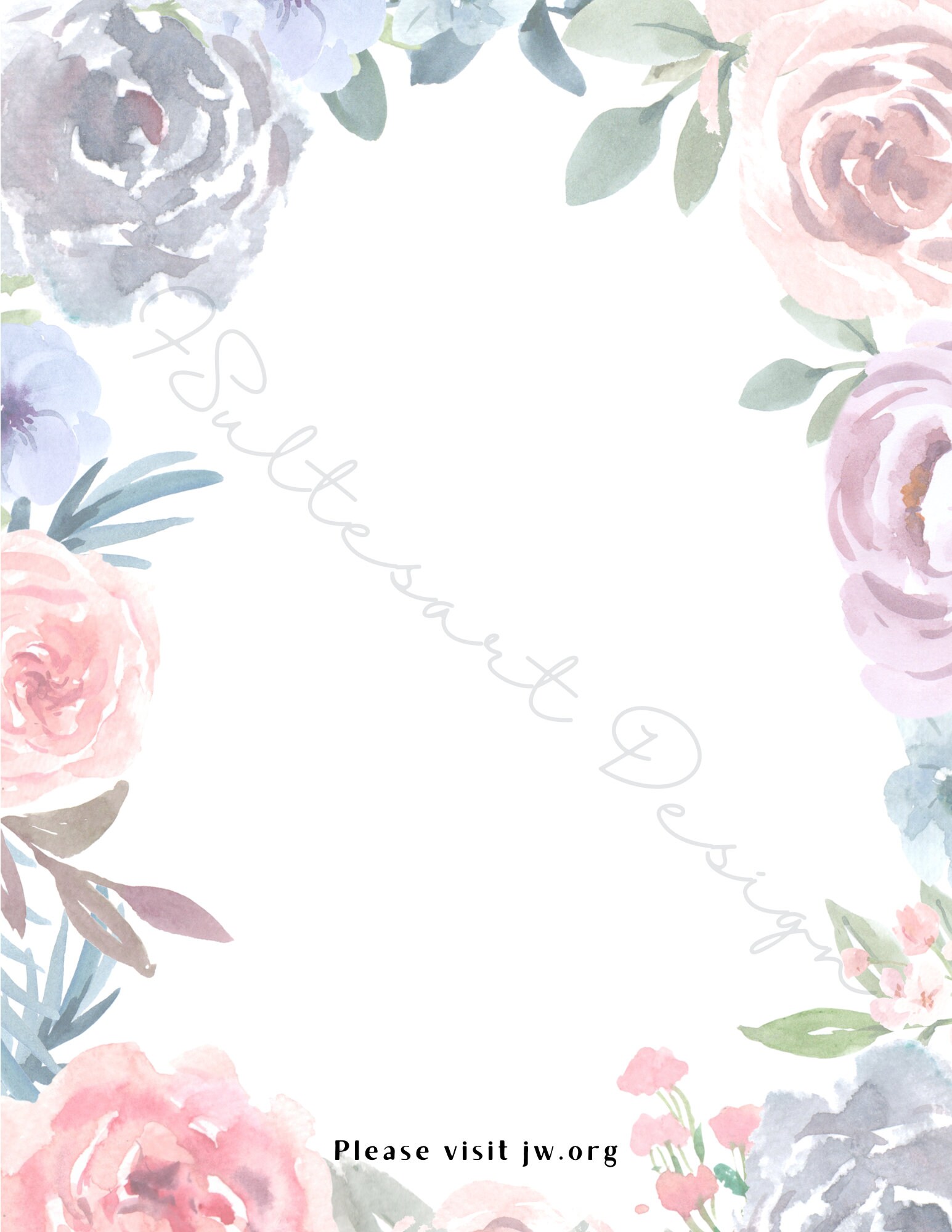 JW Letter Writing Stationery With a Matching Editable Envelope in ...