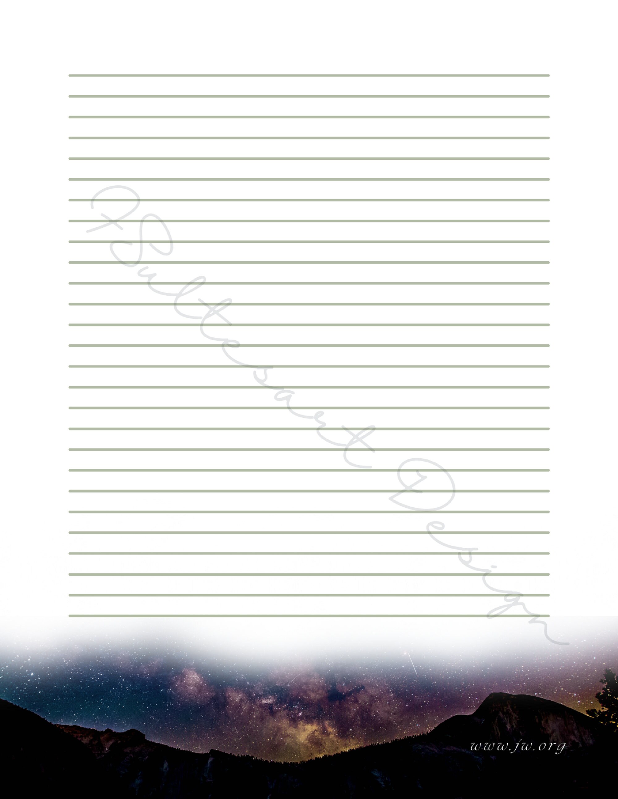 JW Ministry Letter Writing Stationery - Galaxy Design | JW Ministry ...