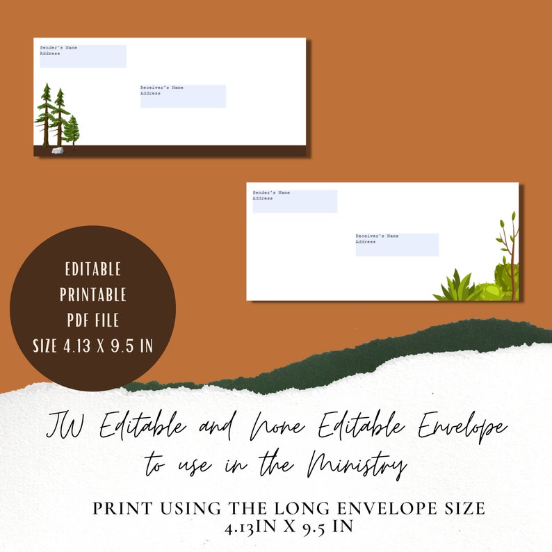 JW Imprimible Sobre editable y no editable para usar en el ministerio ...