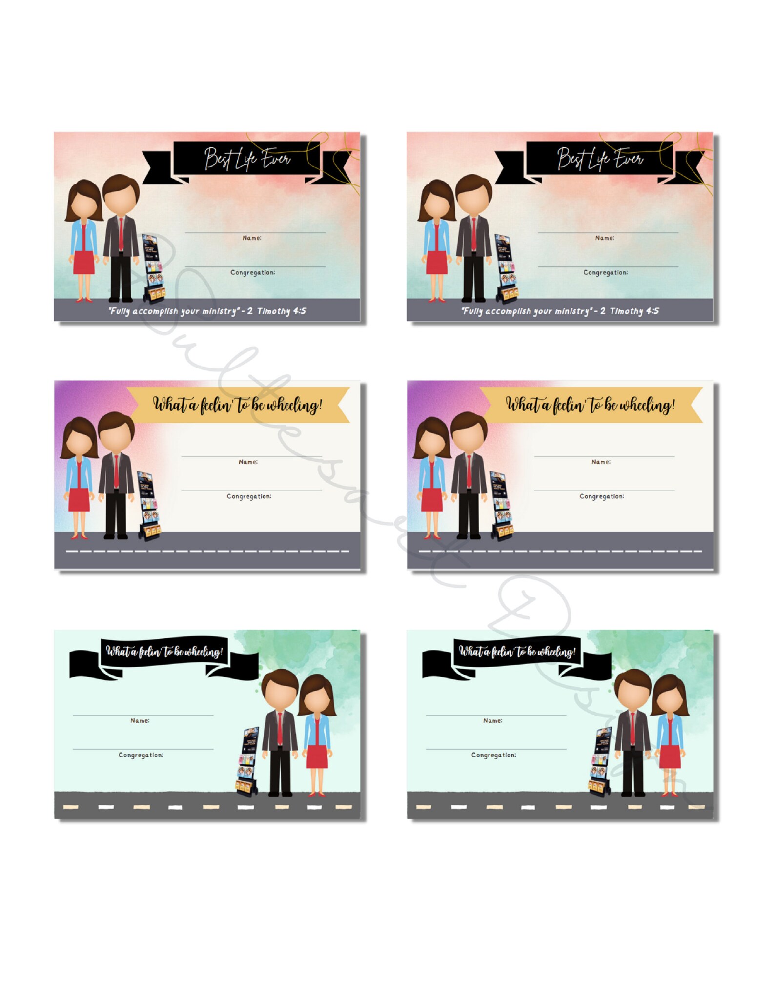 JW Cart Witnessing Printable Badges - Couple | JW Cart Witnessing Badge ...