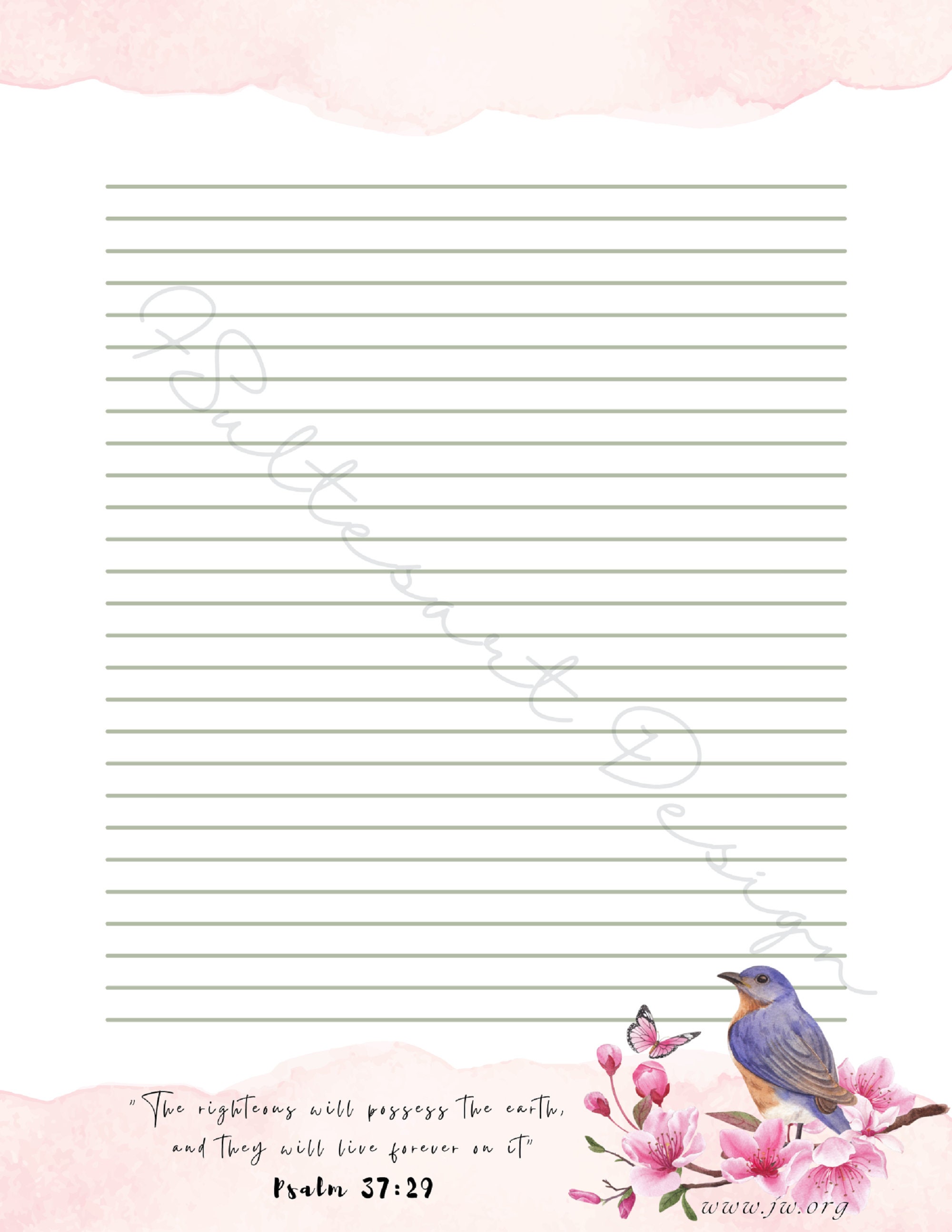 JW Printable Letter Writing Stationery for Enjoy Life Forever Campaign ...