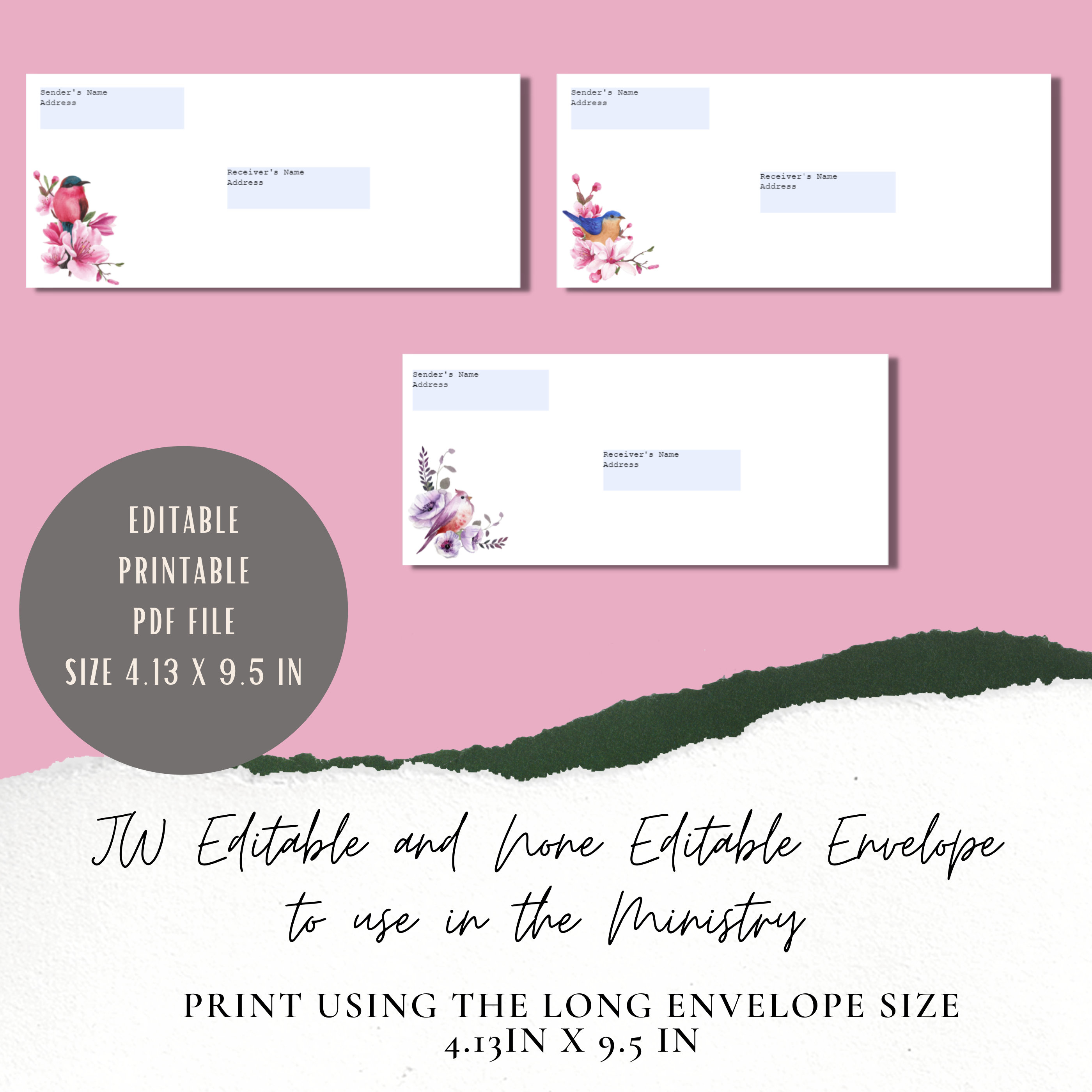 JW Editable and Non- Editable Envelope for the Ministry | Matching ...