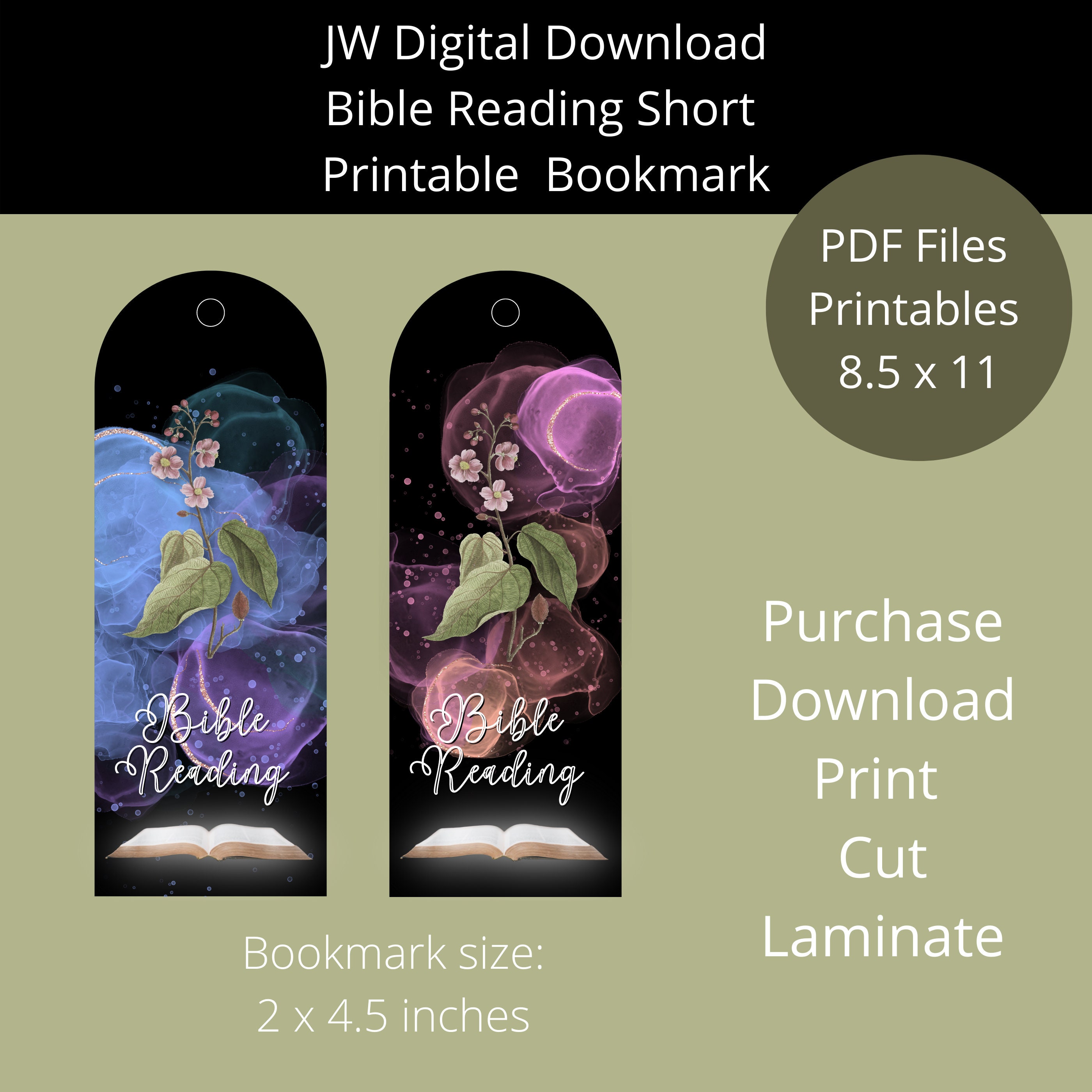 JW Bible Reading Printable Bookmark Digital Download - Etsy