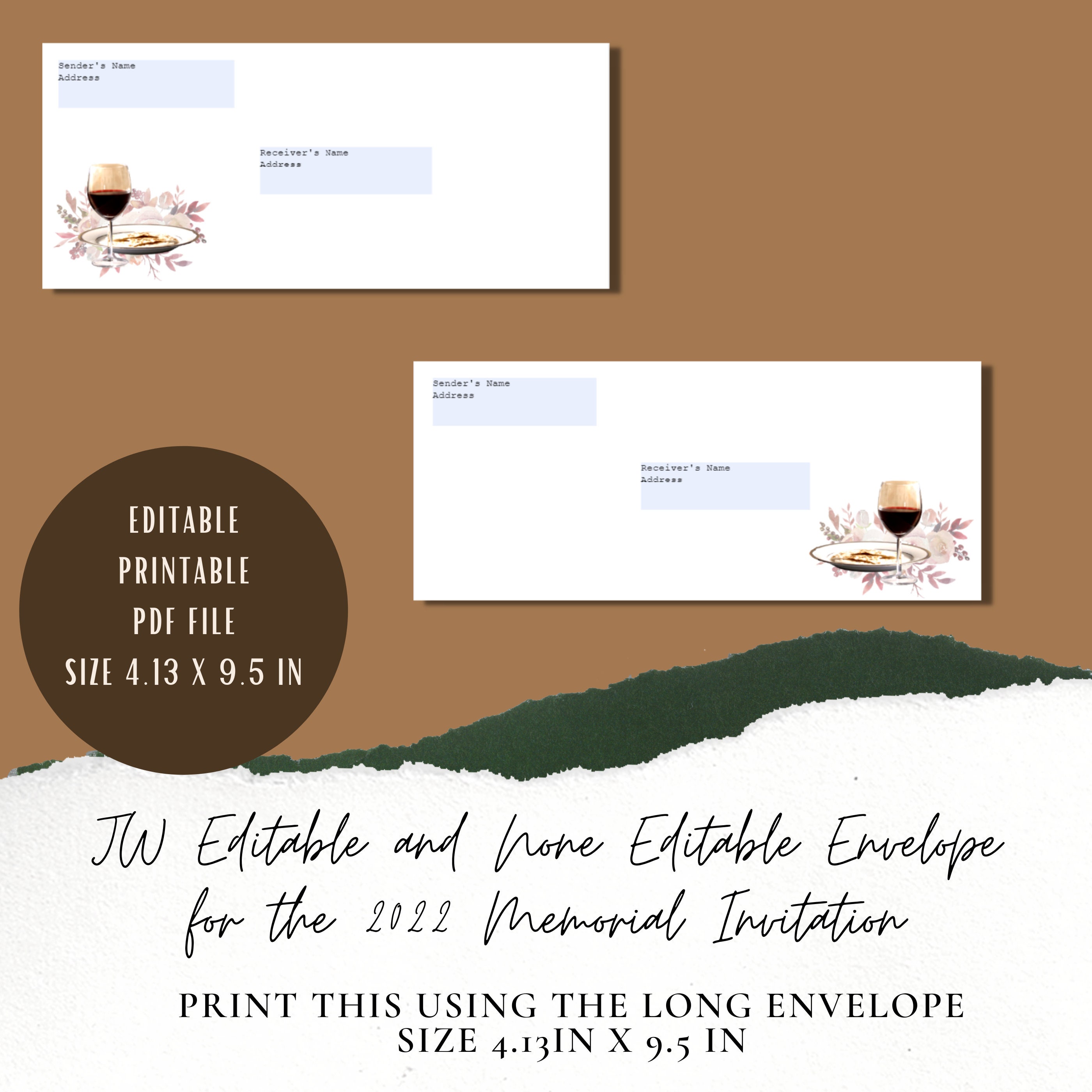 JW Jesus Memorial Editable & Non-editable Printable Envelope | JW ...