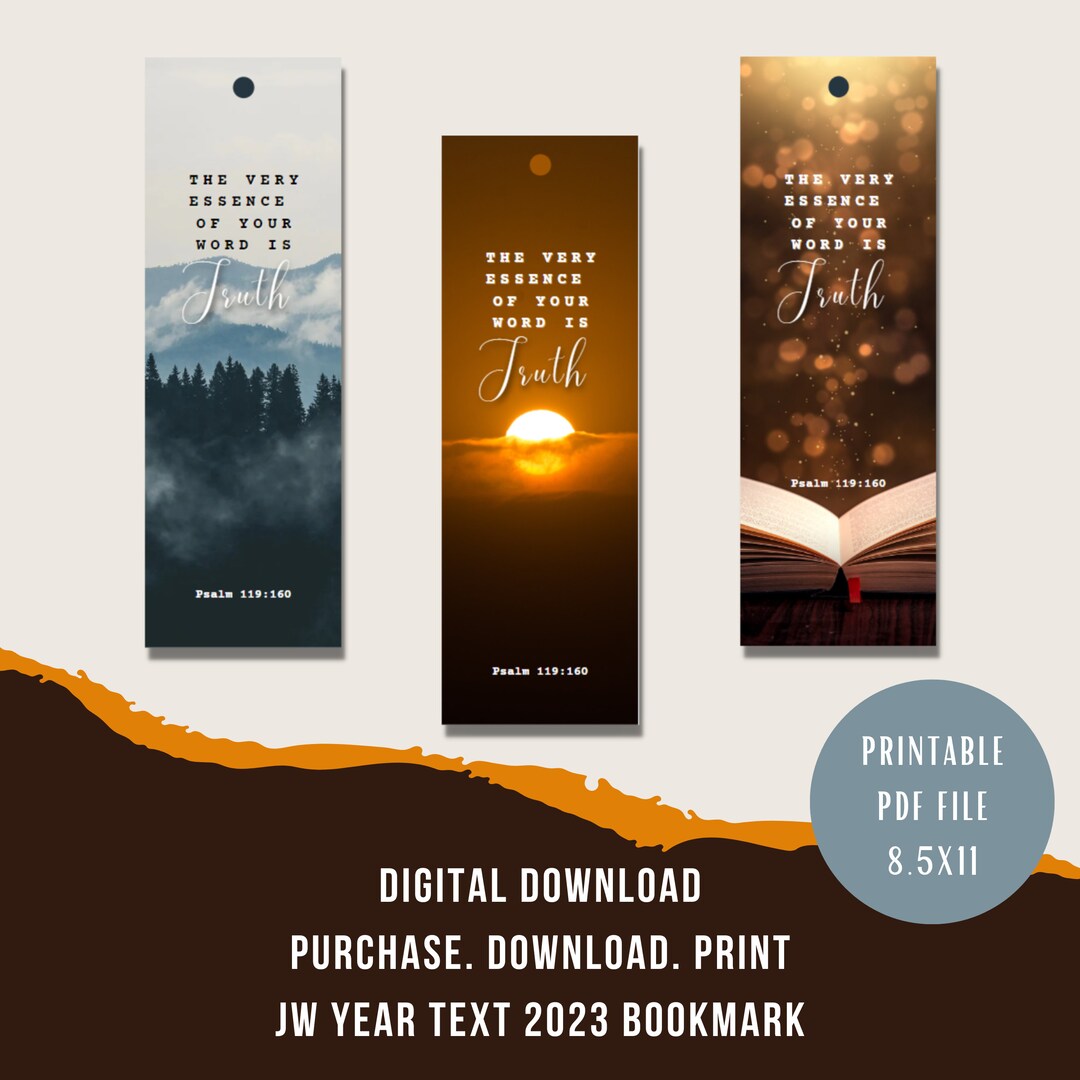 Psalm 119:160 Bookmarks | JW Printable Year Text 2023 Bookmark | JW ...