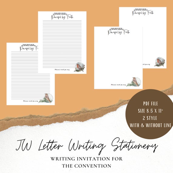JW Letter Writing Stationery Invitation Letter Writing Ideas Etsy
