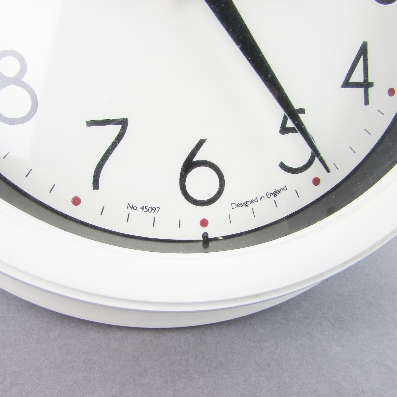 1980s Industrial Wall Clock White Face Vintage Modernist - Etsy UK