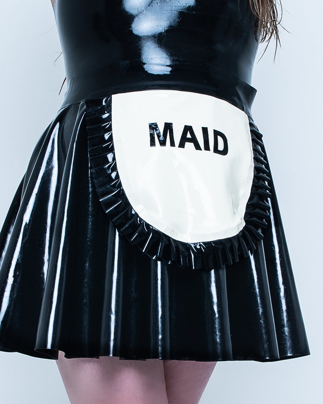 Latex Maid Apron Pinny With Writing - Etsy