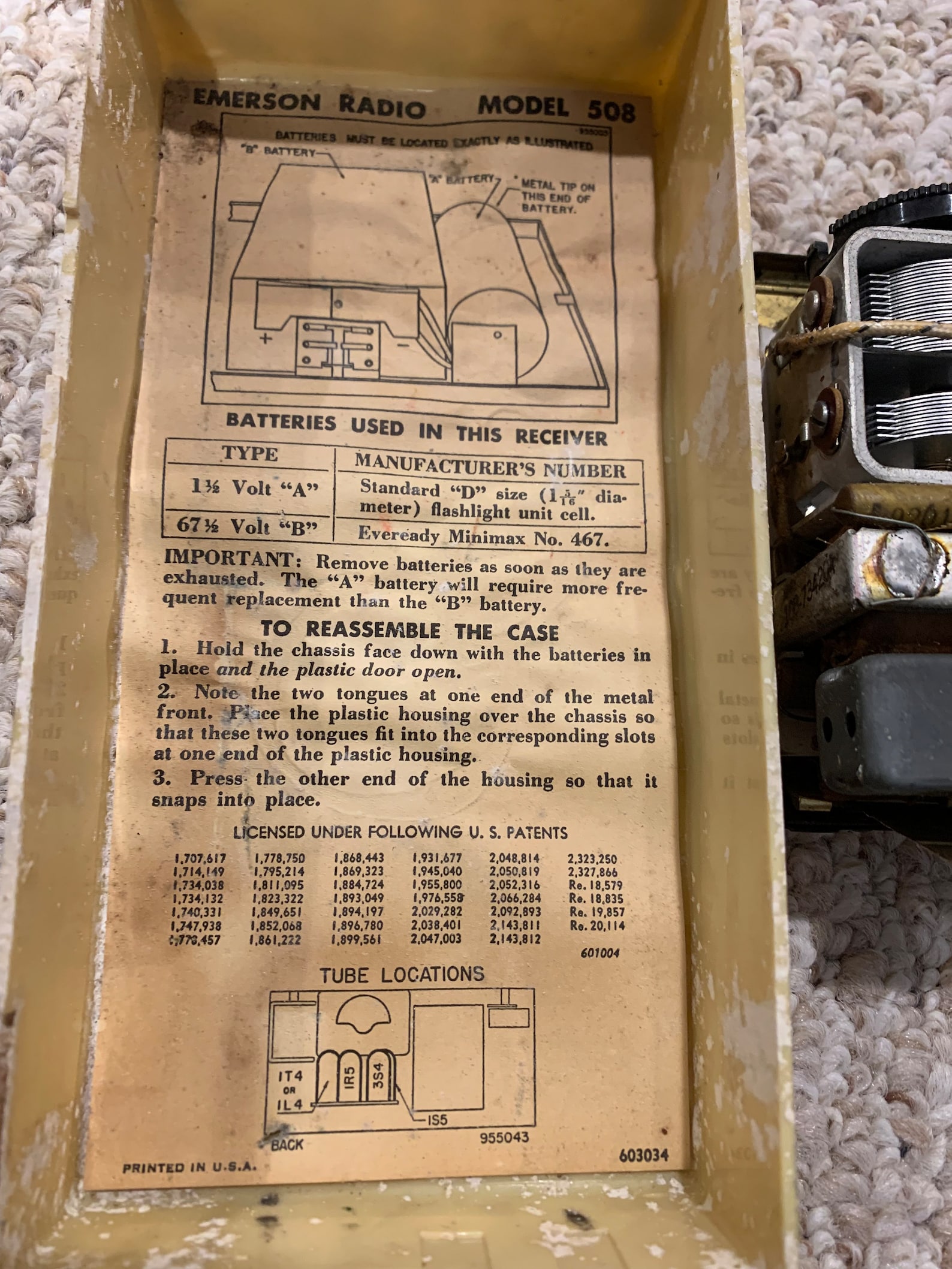 Emerson Model 508 Radio Circa 1940's - Etsy