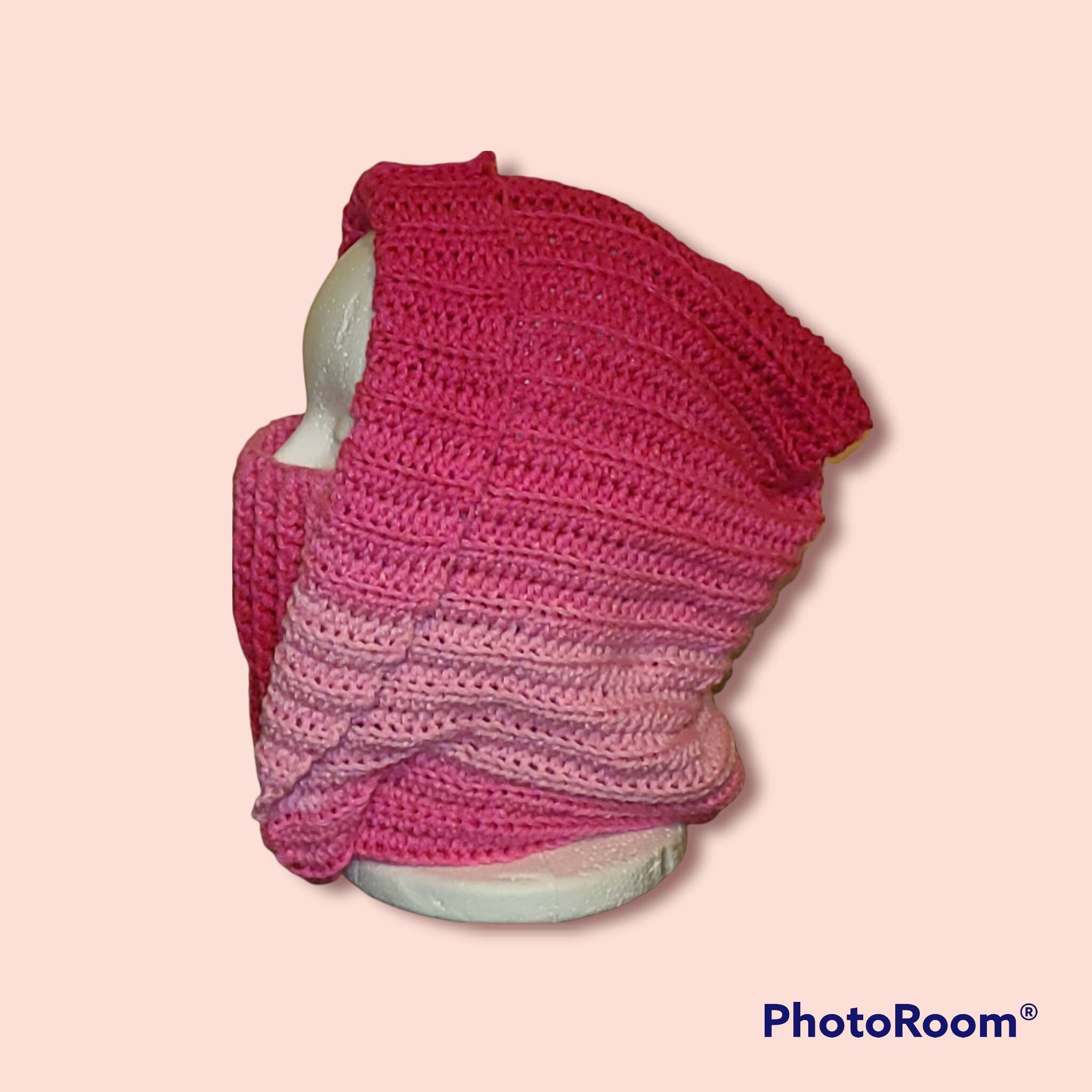 Pink Ombre Hooded Cowl Mask - Etsy