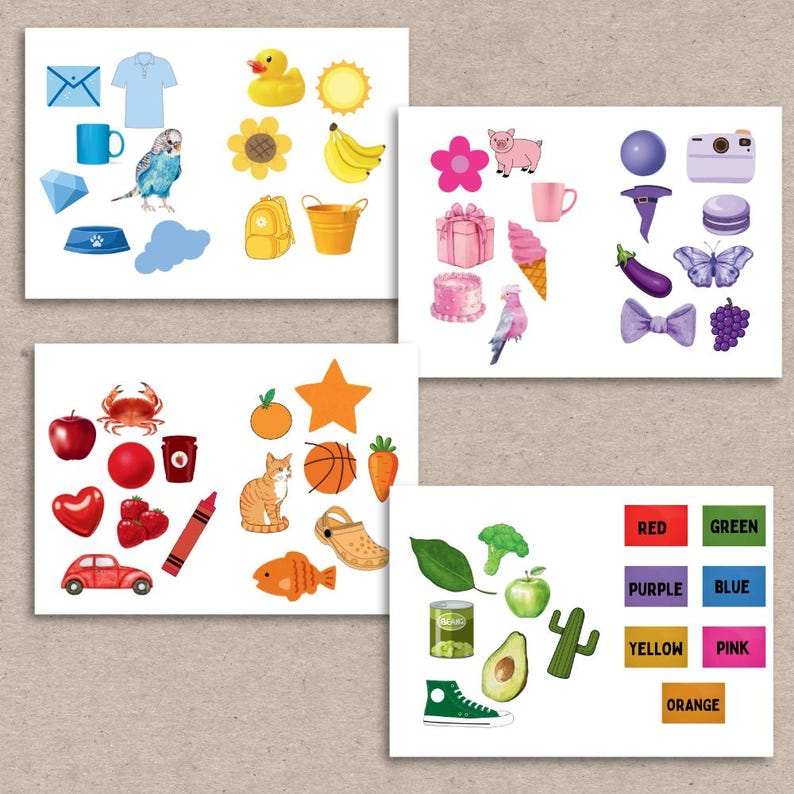 Color Matching Game: Educational Printable for Kids (digital Download ...