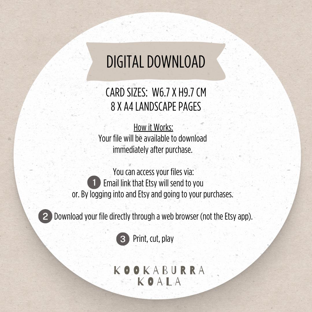 Australian Animal Sight Word Flash Cards: Educational Wildlife (digital ...