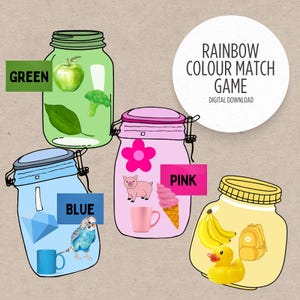 Color Matching Game: Educational Printable for Kids (digital Download ...