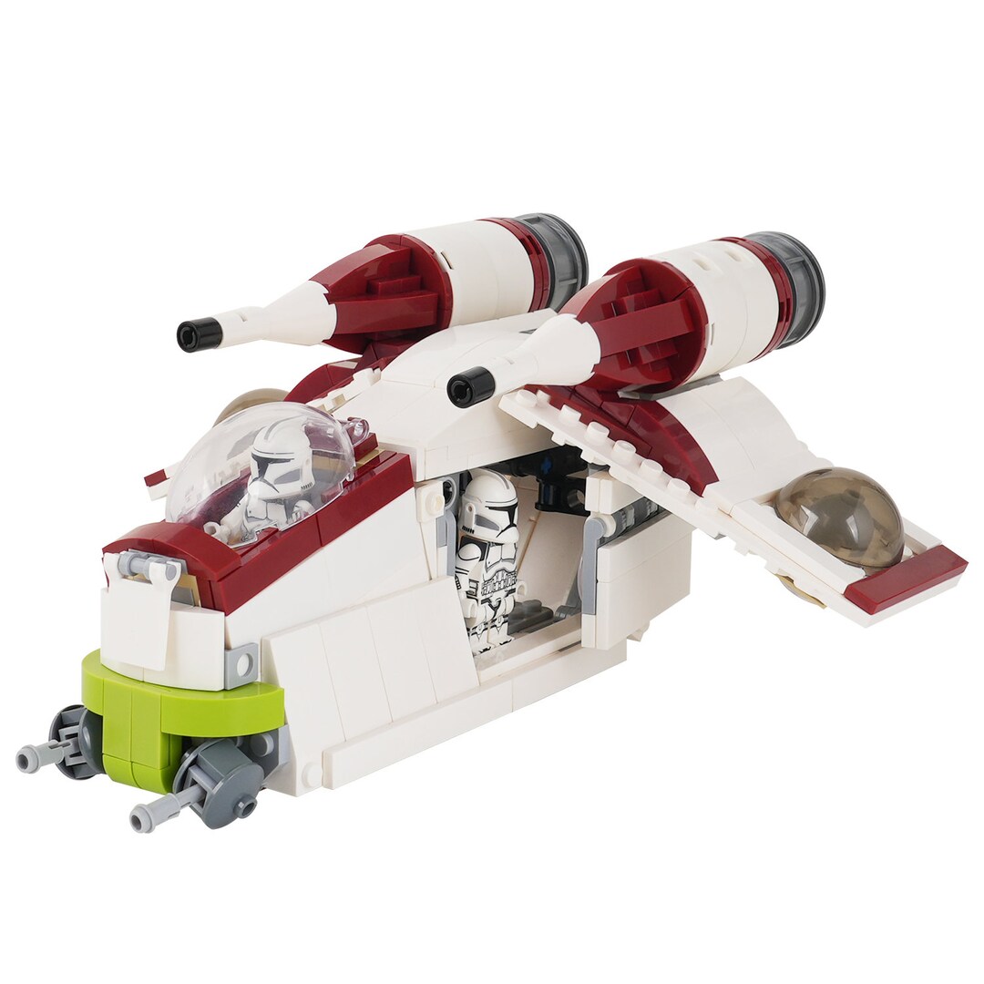 Star Wars Clone Trooper & Republican Gunshep Figure MOC 492 Pcs Bricks ...