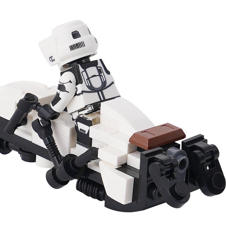 Star Wars Flying Motorcycle With Scout Trooper Figure MOC 61 - Etsy