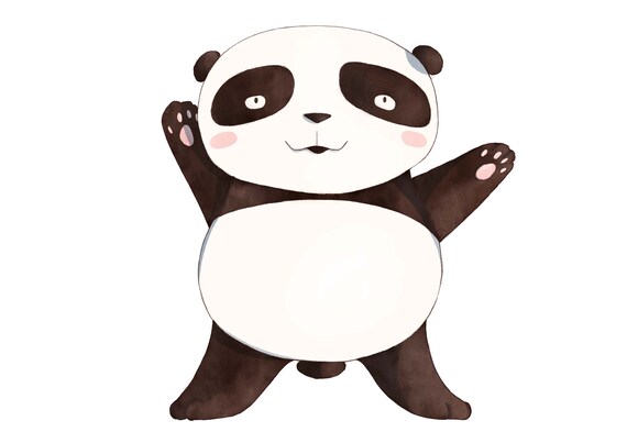 Animated Waving Panda