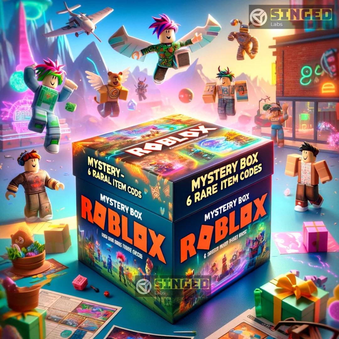 Roblox MYSTERY BOX 6 códigos virtuales aleatorios RAROS paquete ...