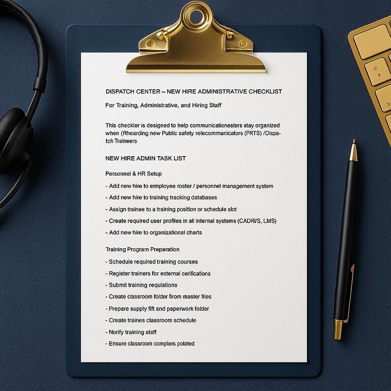 Dispatch New Hire Checklist | Editable Training Template | Public ...