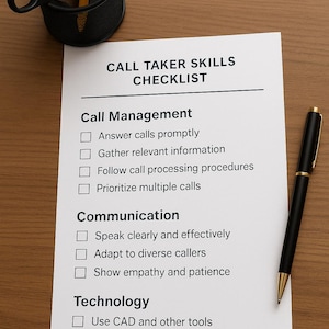 911 Dispatcher Training Checklist | Call Taker Skills (PDF & DOCX) - Etsy
