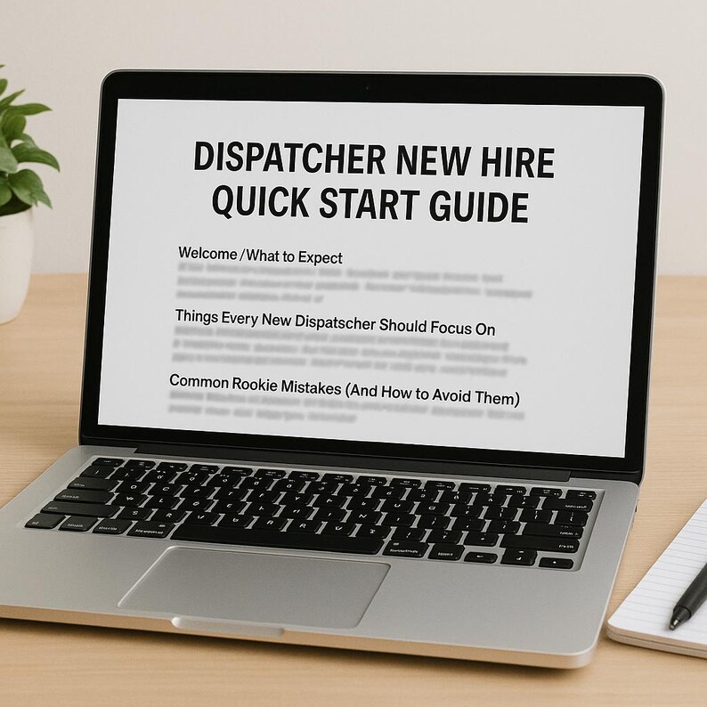 Dispatcher New Hire Quick Start Guide | 911 Call Taker Training Workbook | New Dispatcher ...