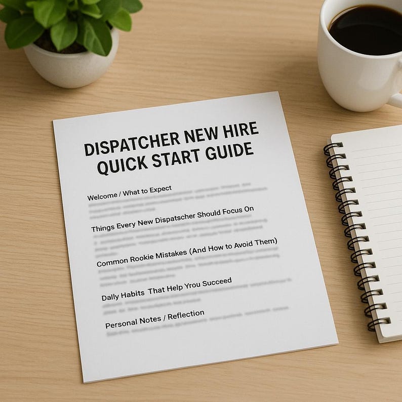 911 Dispatcher New Hire Quick Start Guide (editable PDF & DOCX) - Etsy