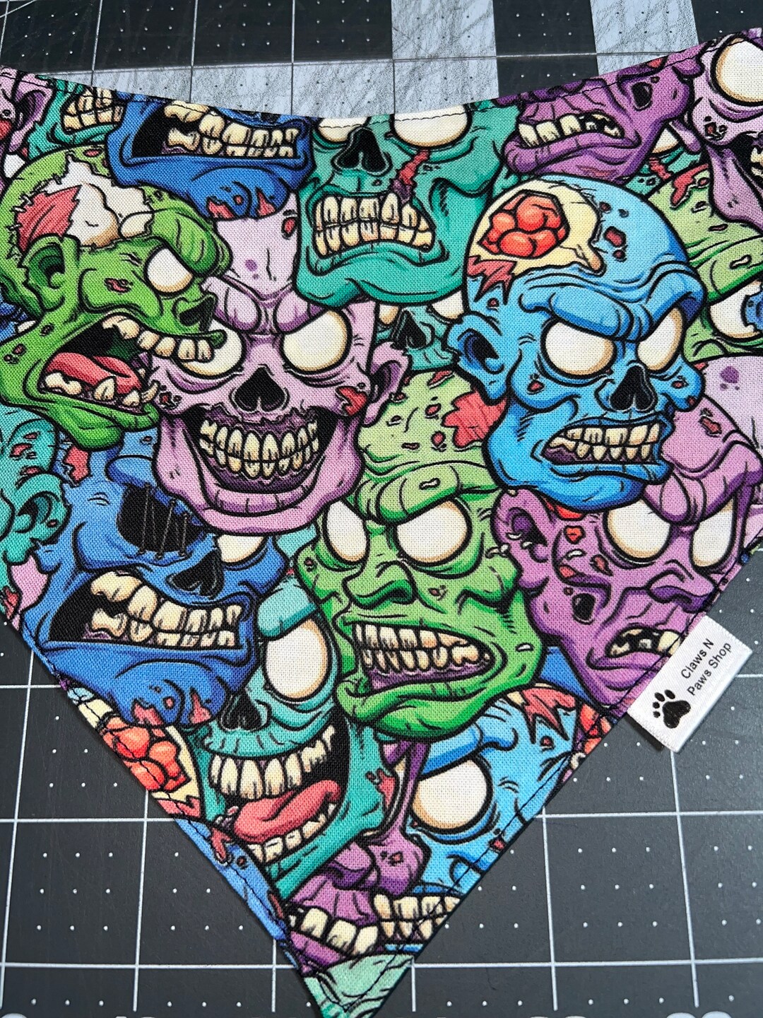 Zombies Pet Bandana, Walking Dead Pet Neckwear, Brain Zombies Print Pet ...