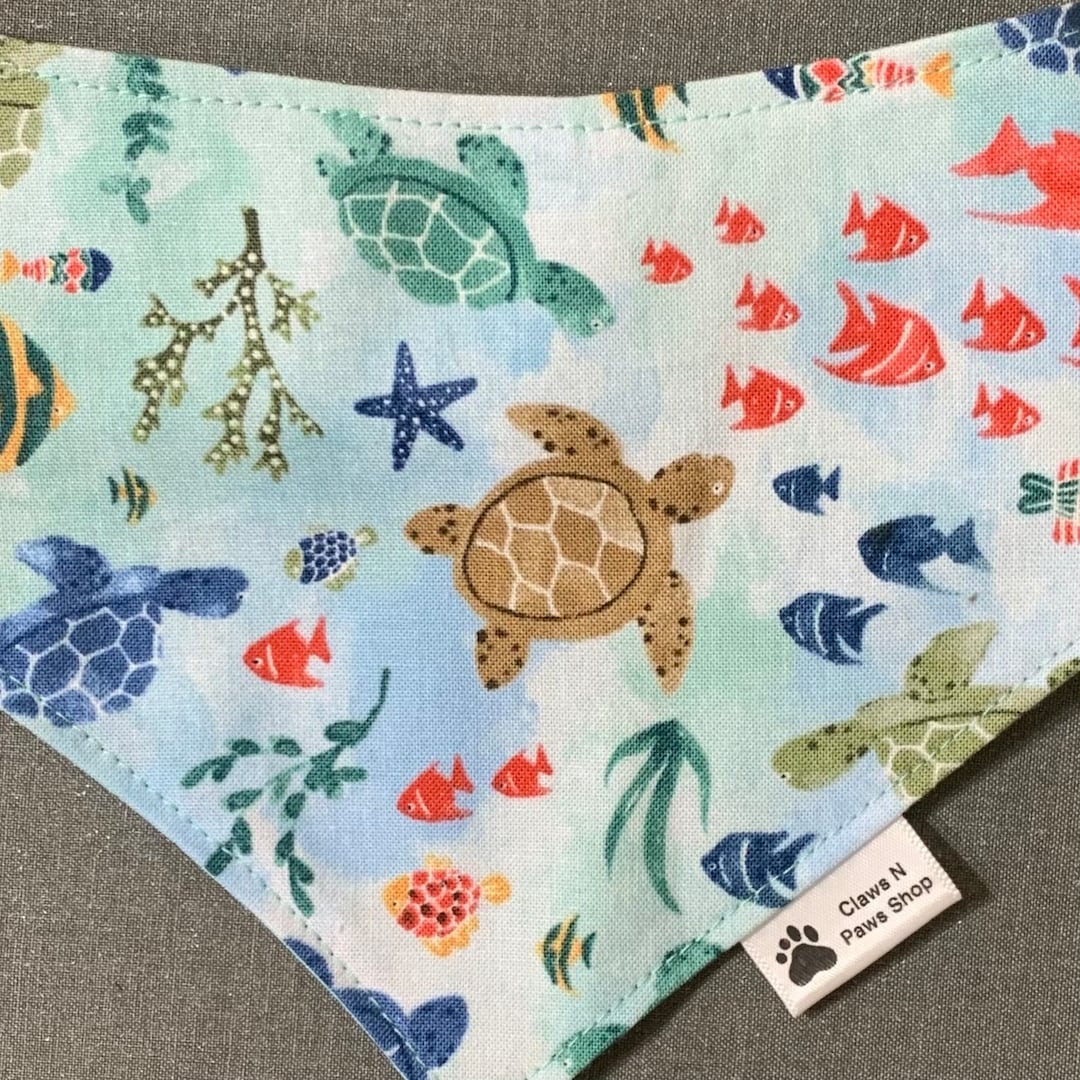 Turtles Pet Bandana, Sea Turtles Pet Bandana, Starfish Pet Bandana ...
