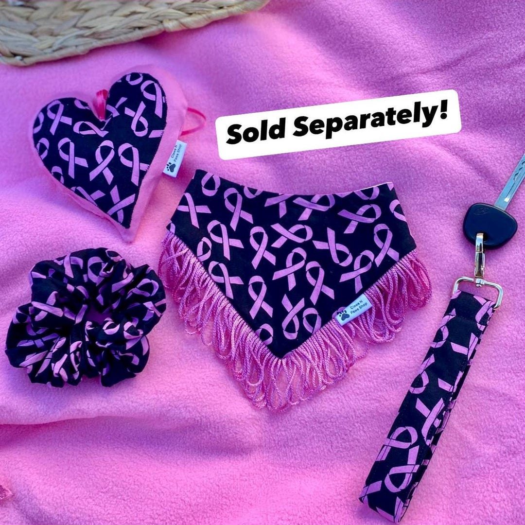 Breast Cancer Awareness Month With Trim Pet Bandana, Breast Cancer Pet ...
