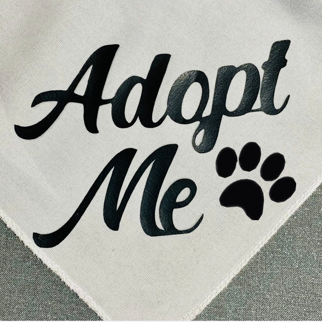 Adopt Me Custom Pet Bandana, Rescue Dogs Bandana, Rescue Cat Bandana - Etsy
