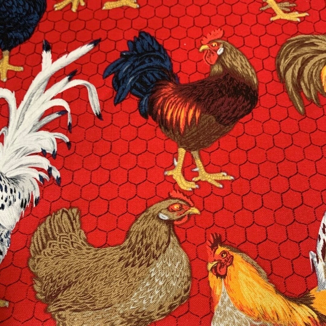 Rooster on Red Pet Bandana, Fall Farm Chickens Pet Bandana, Farm ...