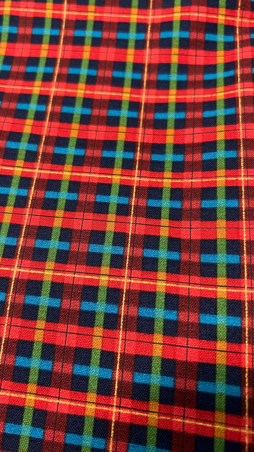 Plaid With a Palette of Bright Colors and Shimmery Pet Bandana, Plaid ...