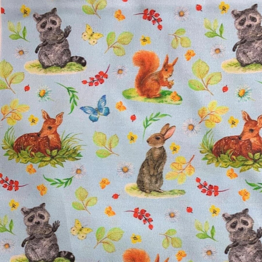 Forest Raccoon Pet Bandana, Forest Squirrels Pet Bandana, Deer Forest ...