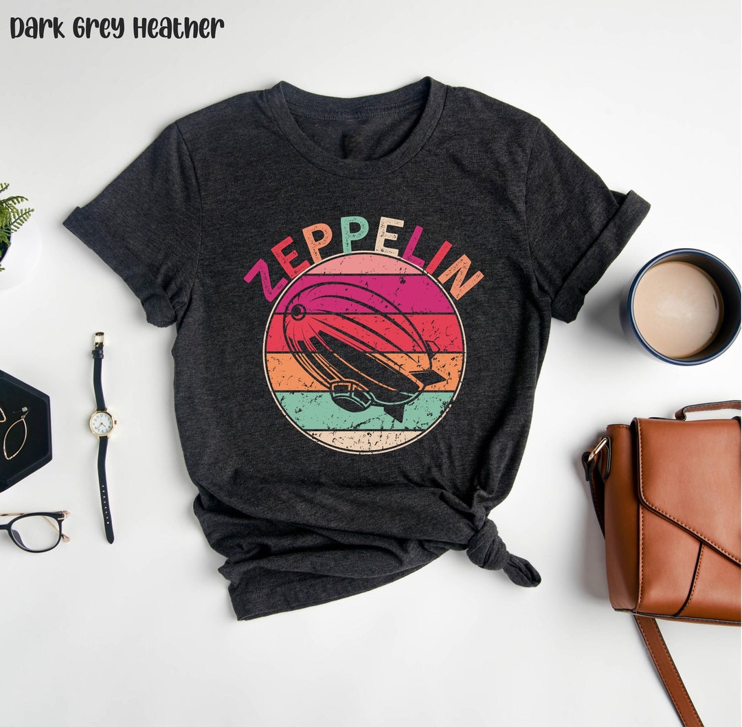 Zeppelin T-shirt, Zeppelin Retro 70s 80s, Dirigible Airship Zepelin ...