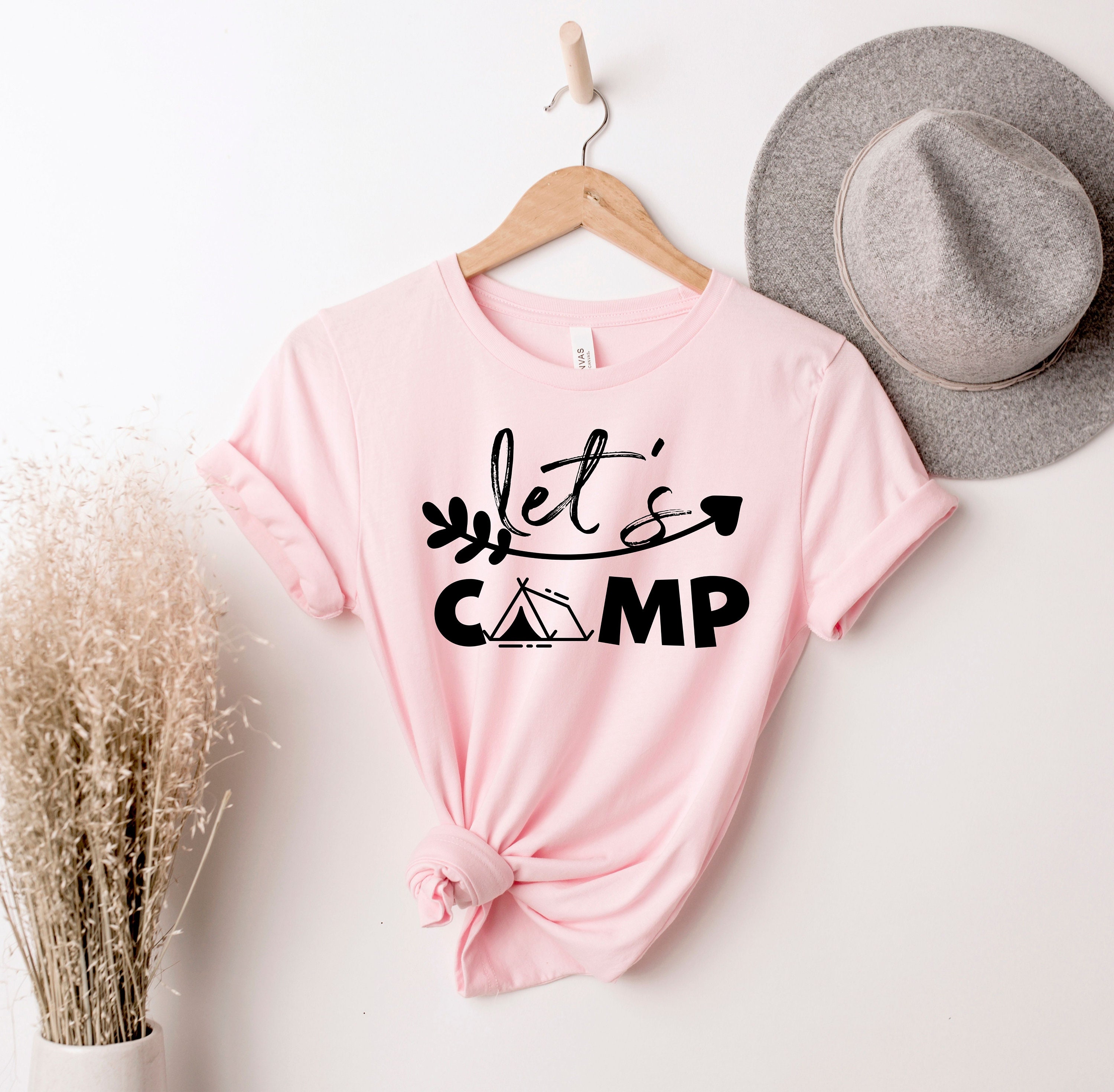 Lets Camp Shirt Summer T shirt Camp Lover Shirt Camping | Etsy