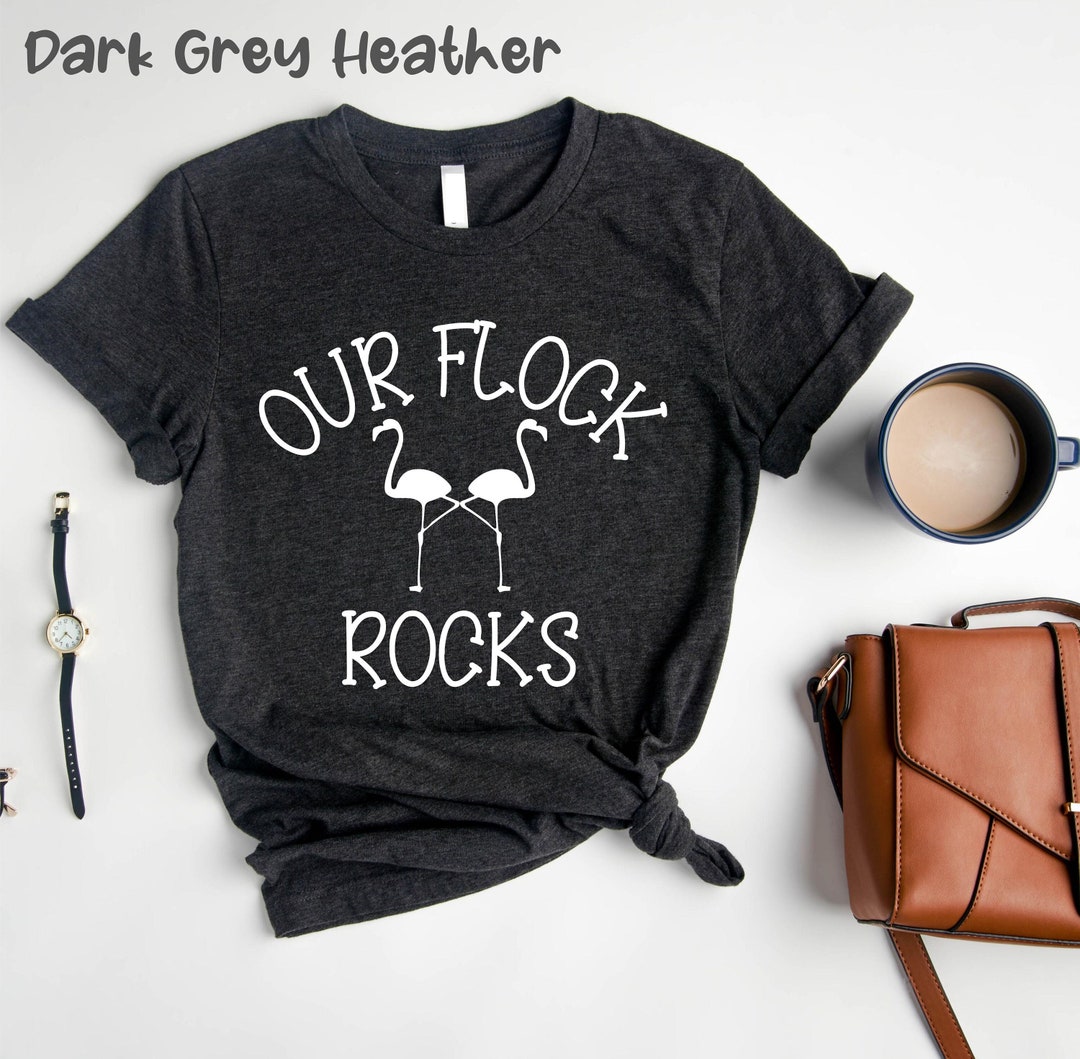 Our Flock Rocks Flamingo, Shirt for Mother, Flamingo T-shirt, Flamingo ...