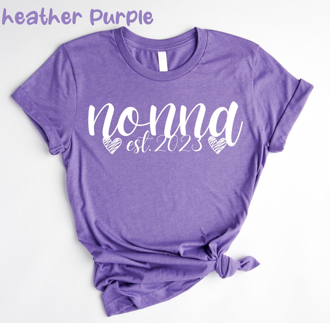 Nonna Shirt for Grandma Gift for Mother's Day, Nonna Est 2023 Tshirt for Women, Nonna to Be T ...