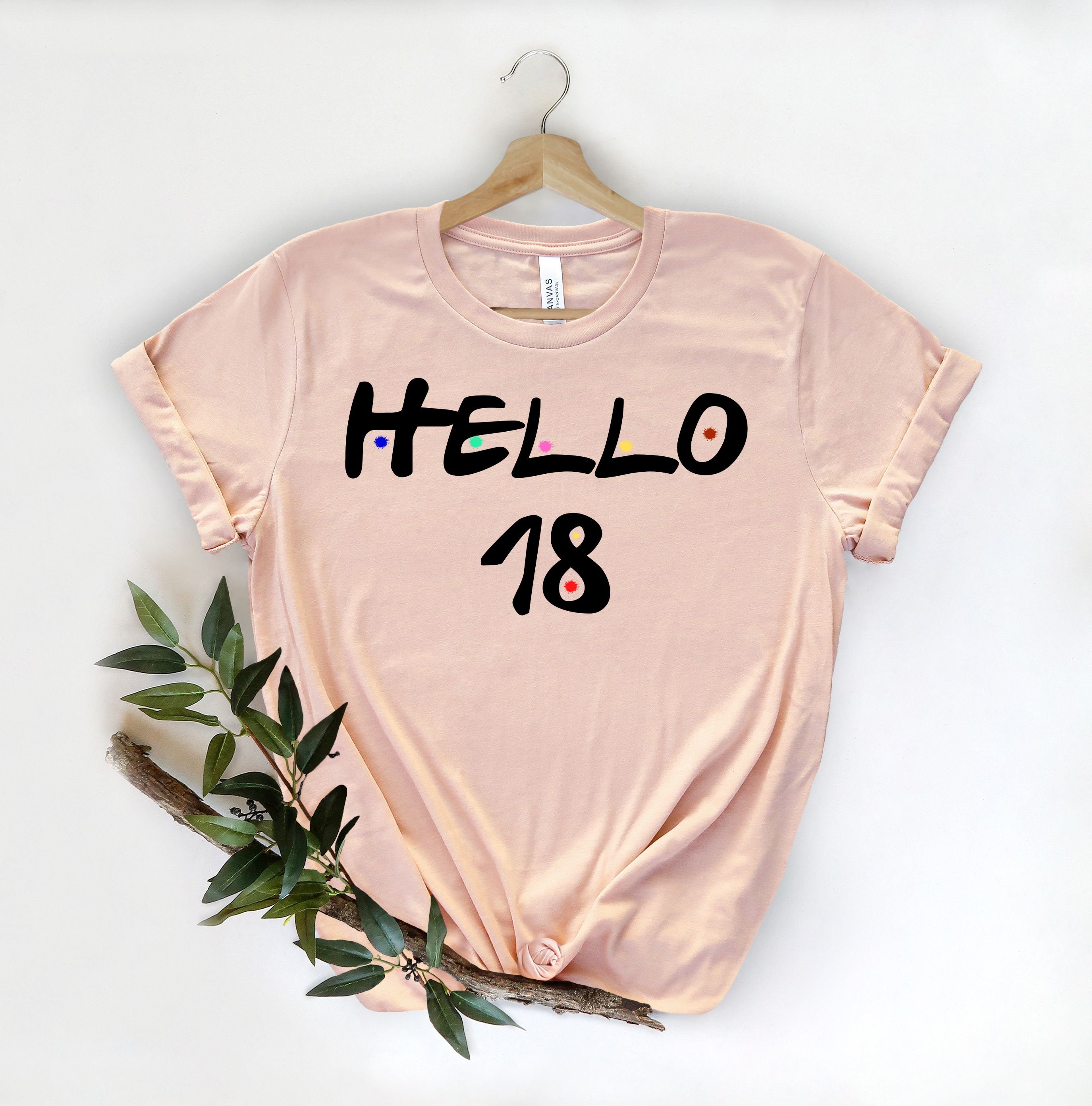 18th Birthday Shirt, Eighteen Birthday Tee, Sweet 18 Shirt, 18 Years ...