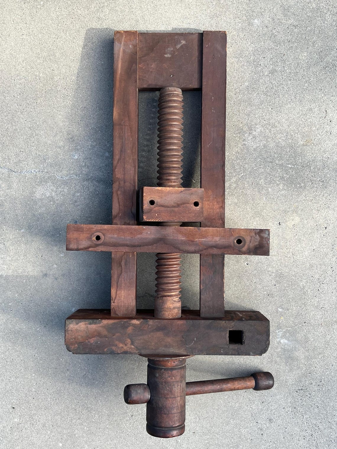 Antique Large-scale Wooden Vise, J. Niederer Los Angeles - Etsy