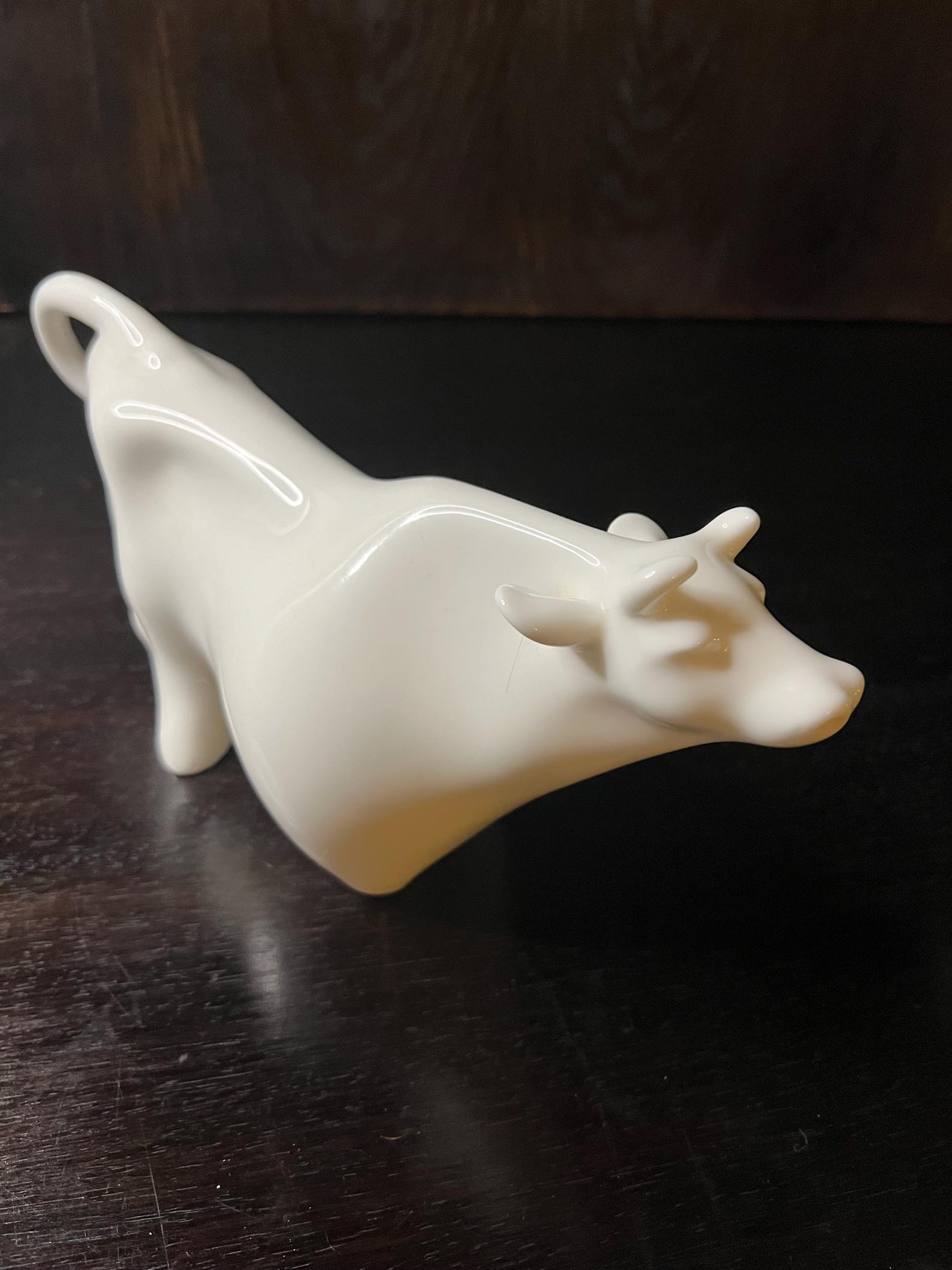 Vintage White Ceramic Glazed Bull - Etsy