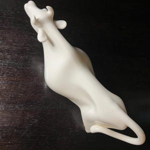 Vintage White Ceramic Glazed Bull - Etsy