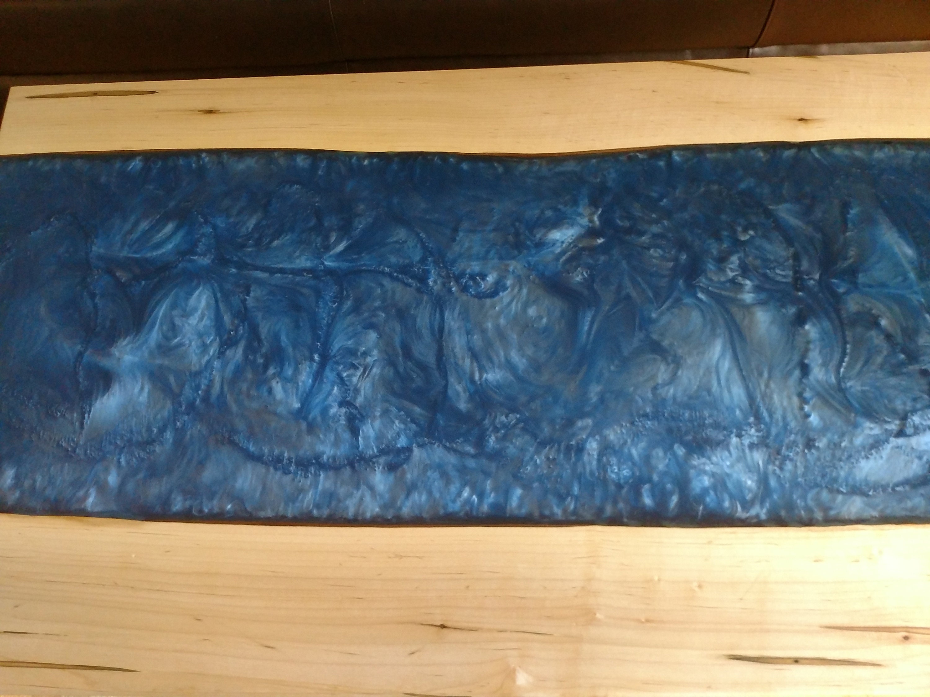 Spalted Maple and Denim Blue Epoxy Resin River Coffee Table - Etsy