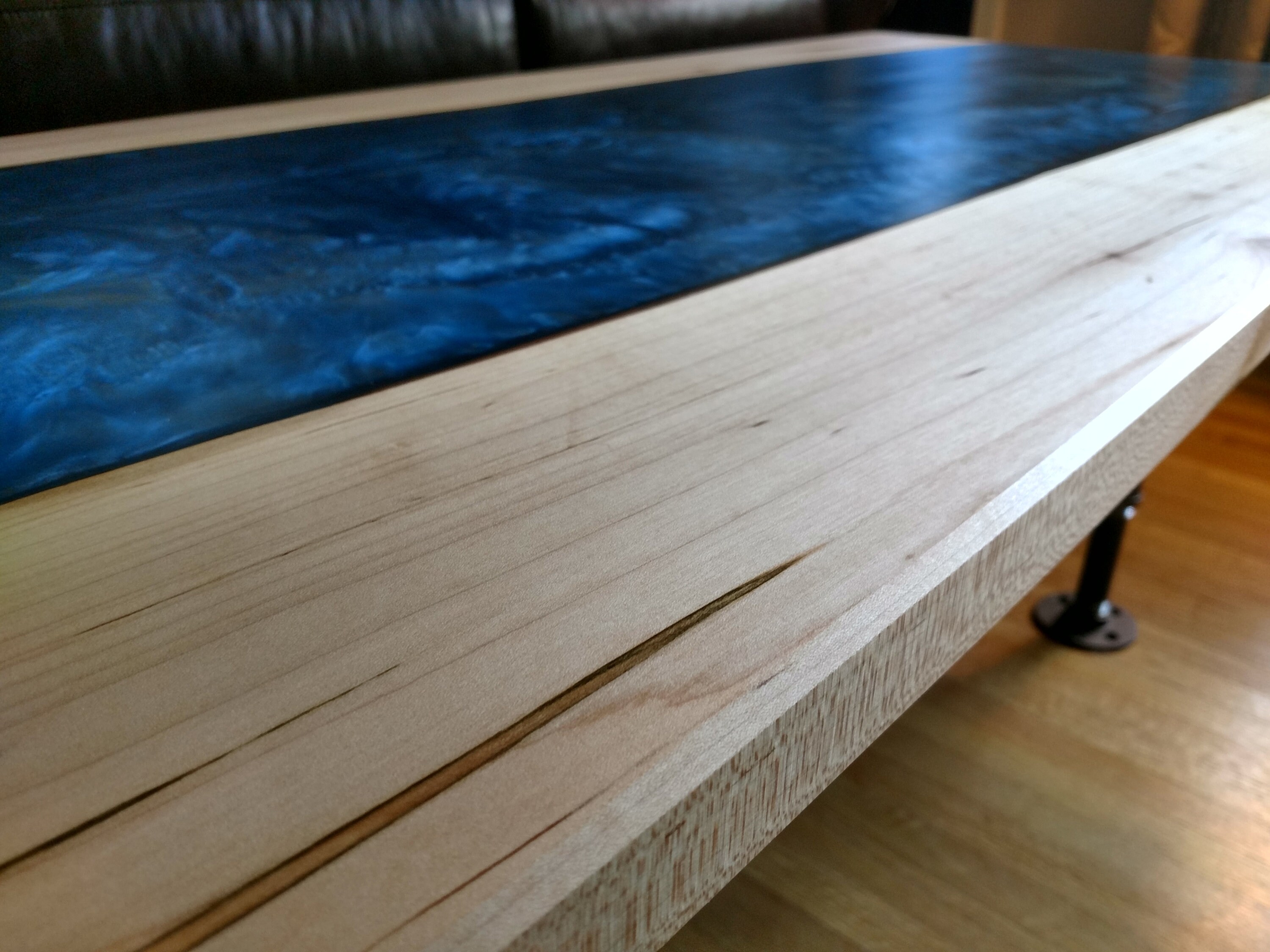 Spalted Maple and Denim Blue Epoxy Resin River Coffee Table - Etsy