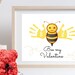 Valentines Day Bee Handprint Craft Printable Valentines Handprint Art ...