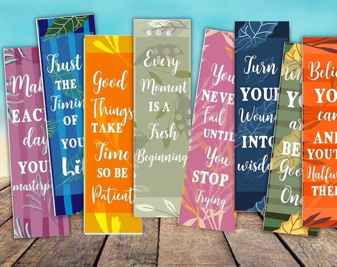 Printable Motivational Bookmarks Motivational Quotes Positive ...