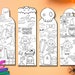 Halloween Coloring Topper Bookmarks for Kids Set 4 Halloween Bookmarks ...